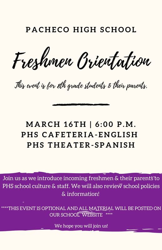 Pacheco High School Freshman Orientation | Los Banos Junior High