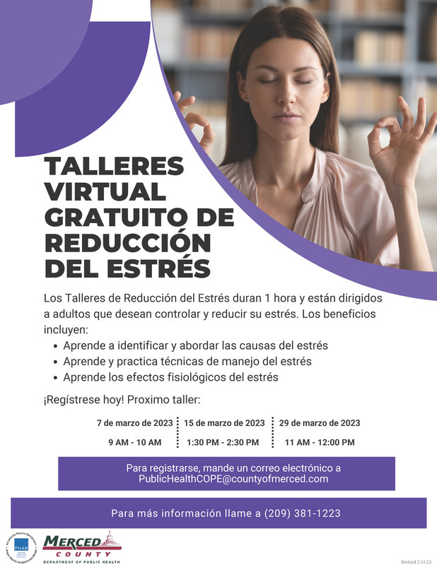 Free Virtual Stress Reduction Workshops | Mercey Springs Elementary