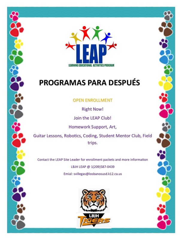 LBJH LEAP | Los Banos Junior High